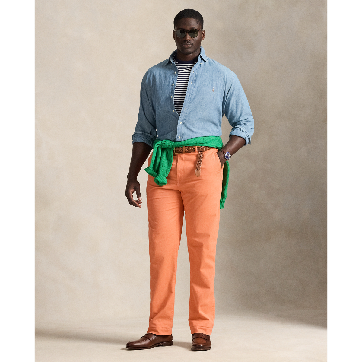 RALPH LAUREN bedford classic fit washed chino pant